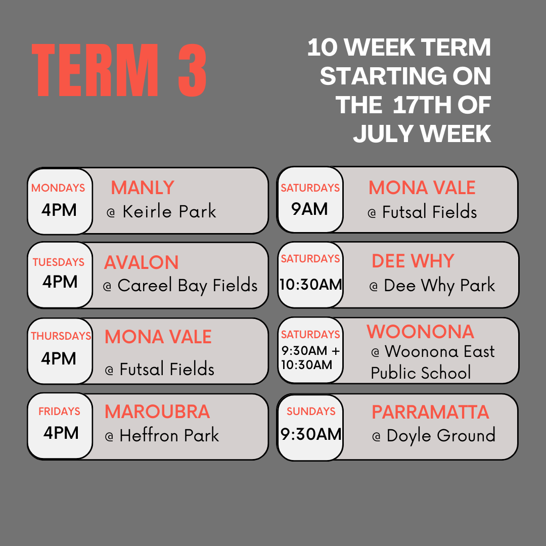 Locations + Bookings - Mini Tots Soccer
